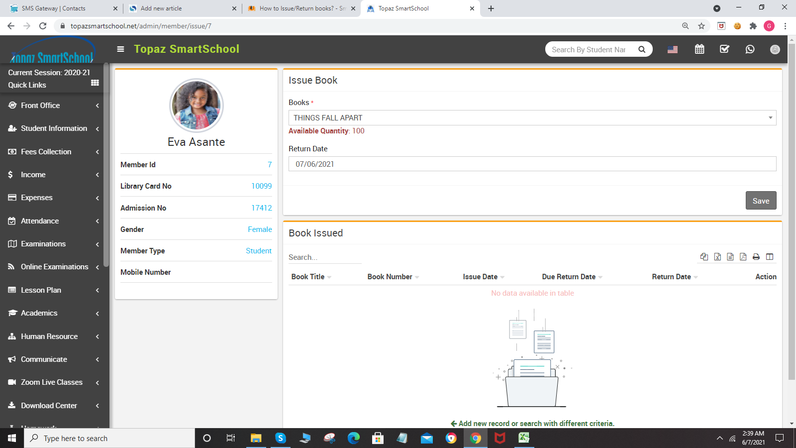 How to Issue/Return Books